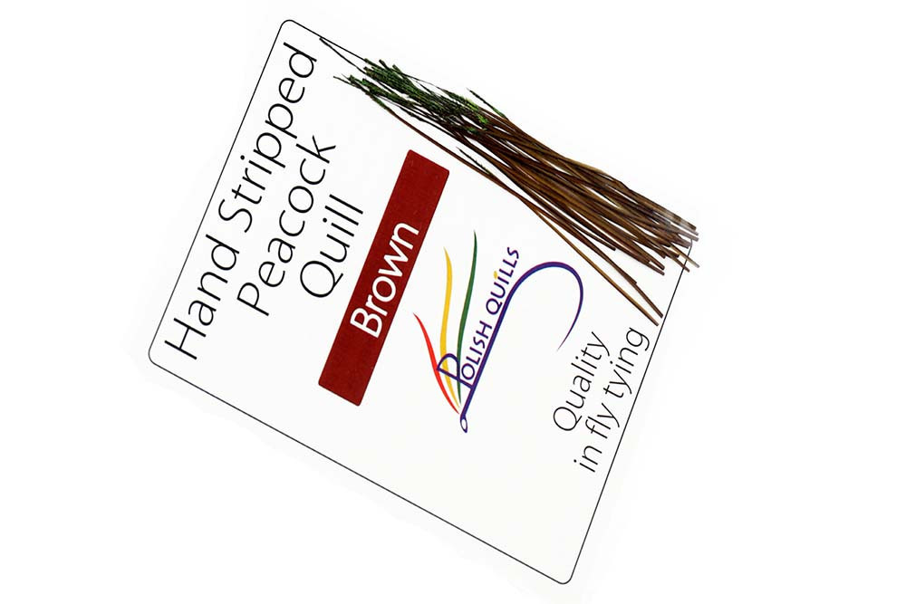 Hand Stripped Peacock Quill - Brown - Quills - Jægeren og Lystfiskeren