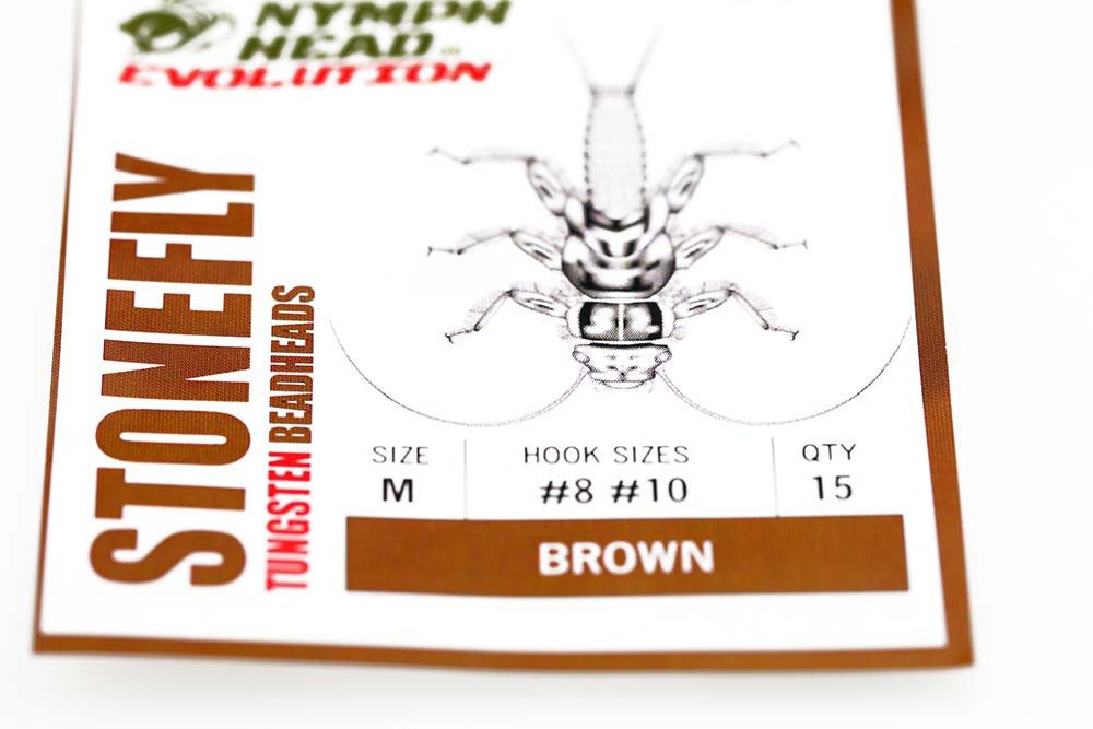 Nymph Head Stonefly Brown - #4-#6 - Wiggle og Wave Tails - Jægeren og ...